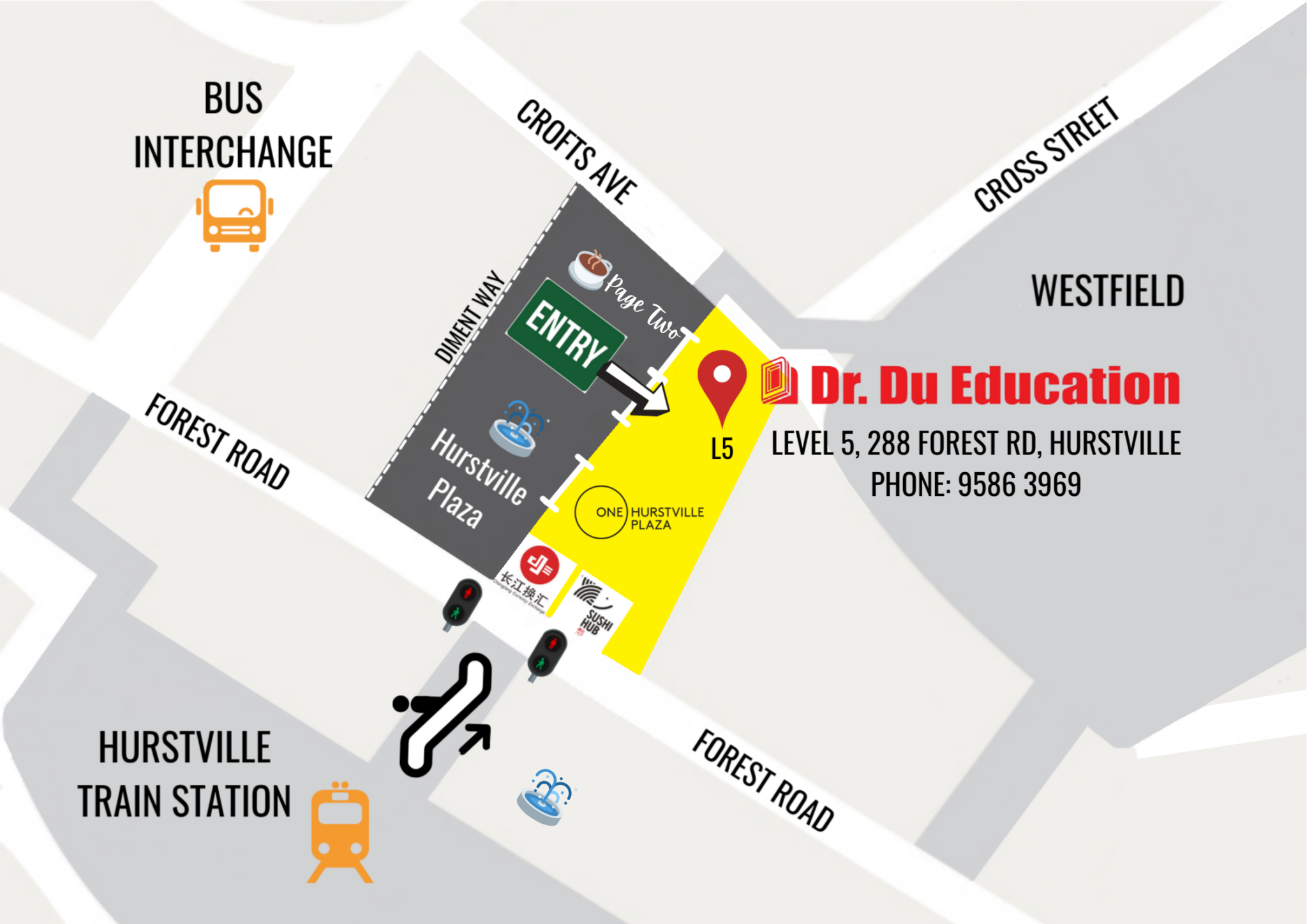 Directions to the New Hurstville Centre | Dr Du Education